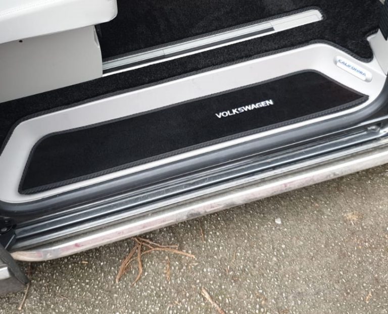 VW T5 T6 T6.1 'Volkswagen' Embroided Step Mats – 3 Piece Set - Black