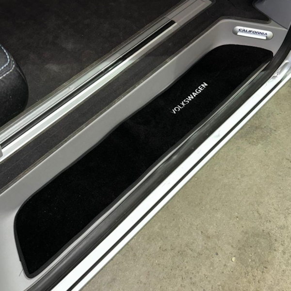 VW T5 T6 T6.1 'Volkswagen' Embroided Step Mats – 3 Piece Set - Black